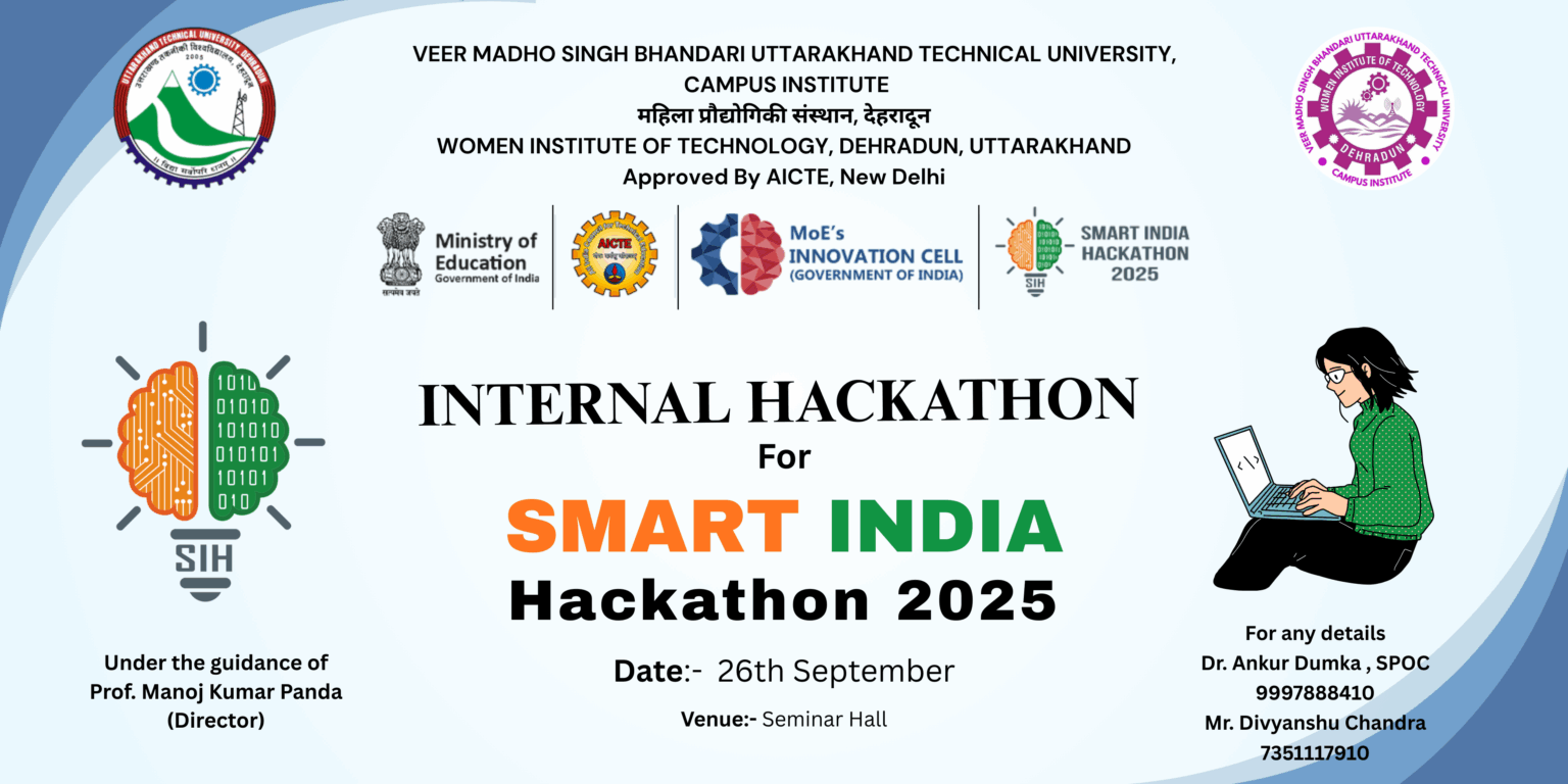 Smart India Hackathon 2025 – Internal Hackathon | WIT DEHRADUN